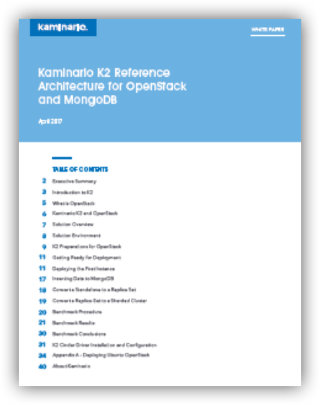 Openstack And Mongodb Reference Architecture For The Kaminario K2 All Flash Storage Array